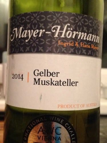 Mayer Hormann Gelber Muskateller Vivino Australia