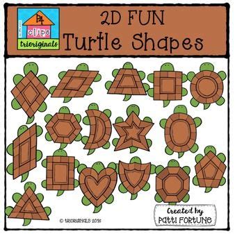 2D FUN Turtle Shapes P4 Clips Trioriginals Digital Clip Art In 2024