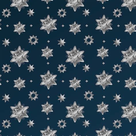 Dise O De Patr N De Estrellas Plateadas Vector Gratis