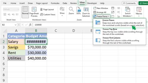 How To Freeze Rows And Columns Simultaneously In Excel