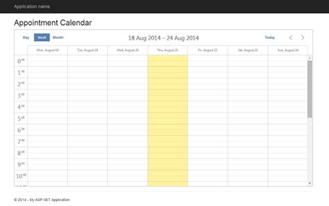 dhtmlx scheduler 7 steps to appointment calendar template in asp mvc5