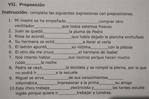 Completa Las Siguientes Expresiones Con Preposiciones Brainly Lat