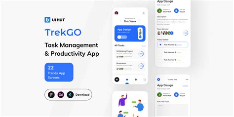 Task Management App UI KIt Community Figma