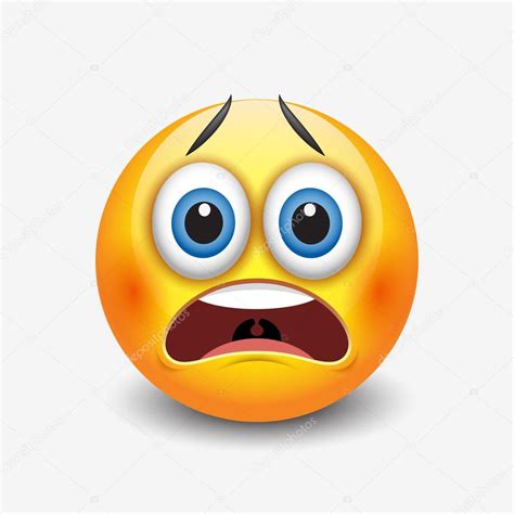 Emoticono asustado lindo vector gráfico vectorial I Petrovic imagen