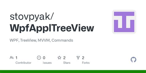 GitHub Stovpyak WpfApplTreeView WPF TreeView MVVM Commands