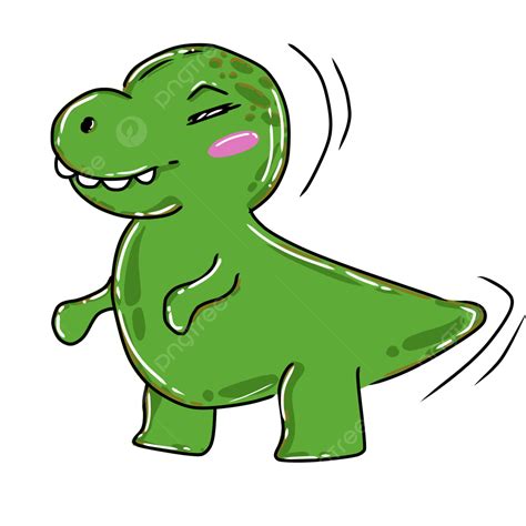 El Lindo Dinosaurio Verde Con Ilustraci N De Arte Digital Png Dibujos