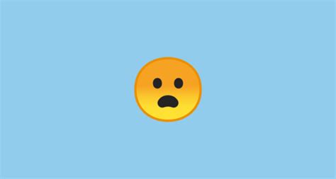 Cara Con El Ceño Fruncido Y La Boca Abierta Emoji on Google Noto