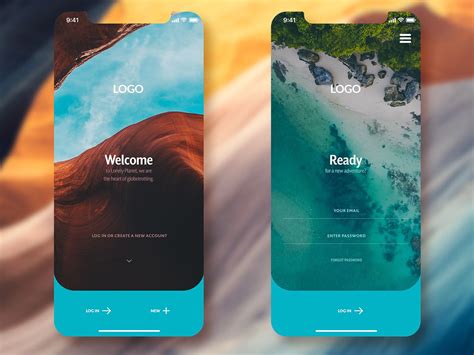 Mobile App Login On Behance Ui Ux Design Ui Design Mobile Design