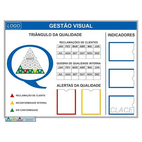 Clace Store Quadro Magn Tico Gest O Visual Da Qualidade X Cm