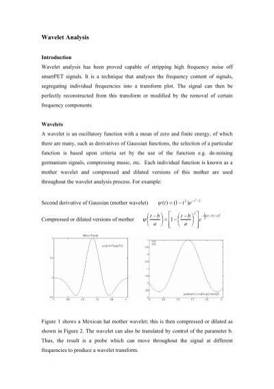 wavelet analysis pdf