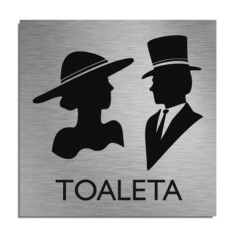 Tabliczka na drzwi toaleta damsko męska 8x8cm NS0808101018 Cena
