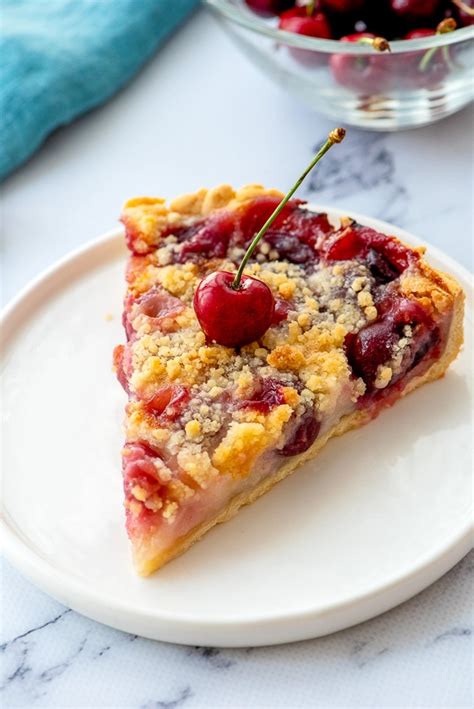 The Best Cherry Crumb Pie Recipe Made With Fresh Sweet Cherries And A