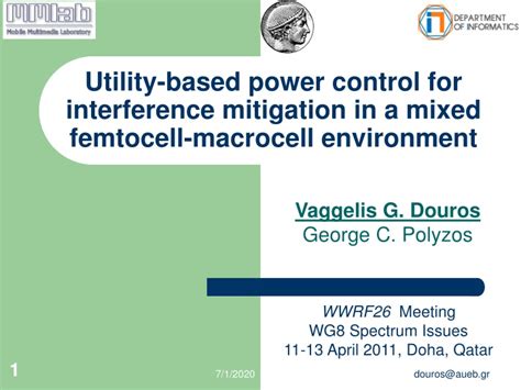 ppt utility based power control for interference mitigation in a mixed femtocell macrocell