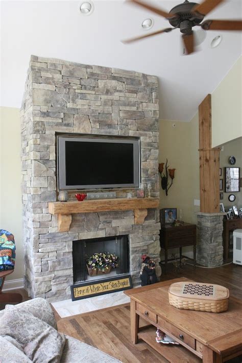 Stone Fireplace Wood Mantel Shelf Mriya Net