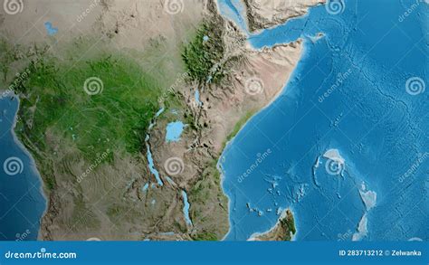 Globe Centered On Kenya Neighborhood Satellite Map Stock Illustration