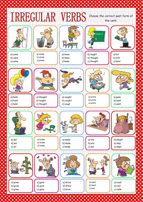 Regular And Irregular Verbs Ficha Interactiva Y Descargable Puedes