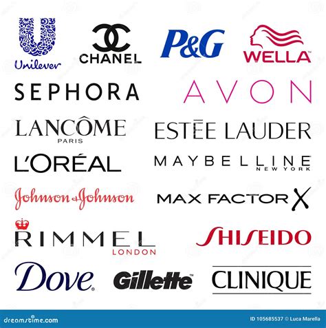 Cosmetics Companies Logos Editorial Photography Illustration Of Icons
