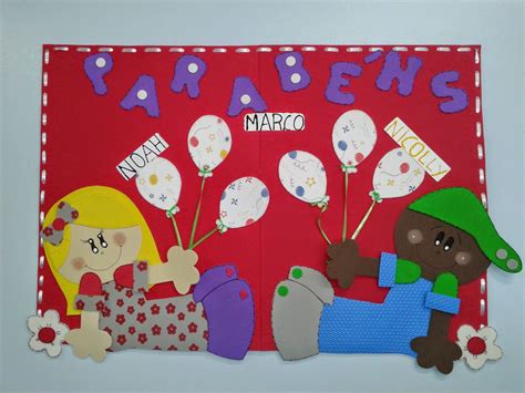 A ARTE DE EDUCAR E ENCANTAR Painel Aniversariantes do mês
