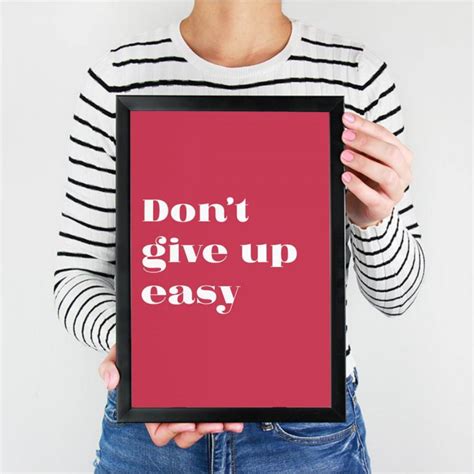 Quadro decorativo frase não desista fácil Elo7
