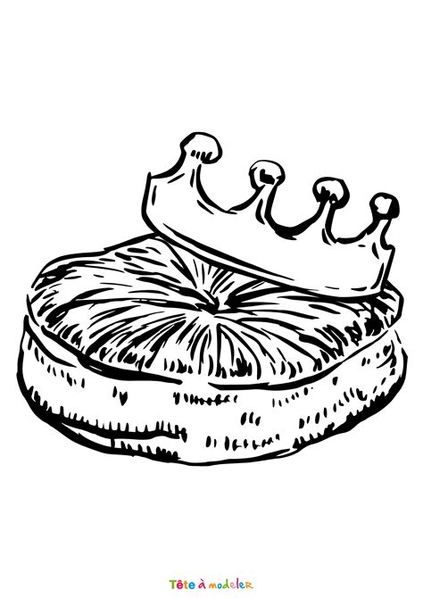 Coloriage Galette Des Rois R Aliste T Te Modeler