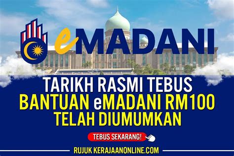 TARIKH RASMI TEBUS E WALLET MADANI RM100 2023 TELAH DIUMUMKAN CLAIM