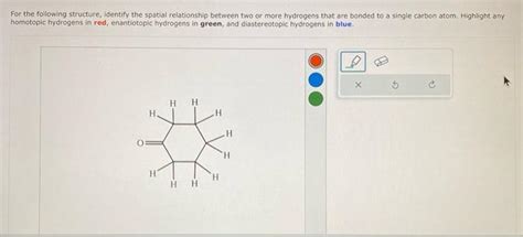 Solved For The Following Structure Identify The Spatial Chegg