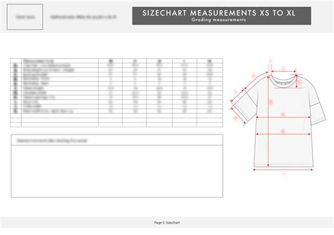Oversized Boxy T Shirt TECH PACK Illustrator Photoshop Procreate Etsy