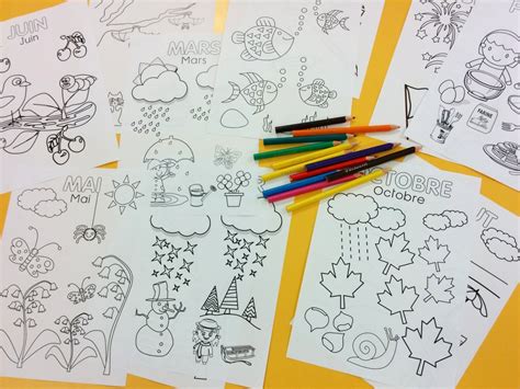 Coloriages des mois maître françois