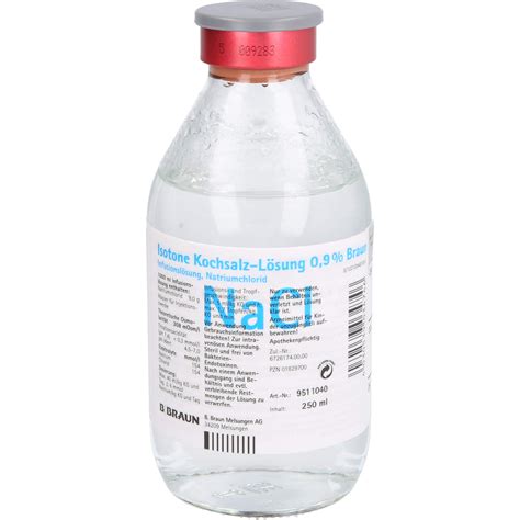 B BRAUN Isotone Kochsalzlösung 0 9 250 ml Lösung