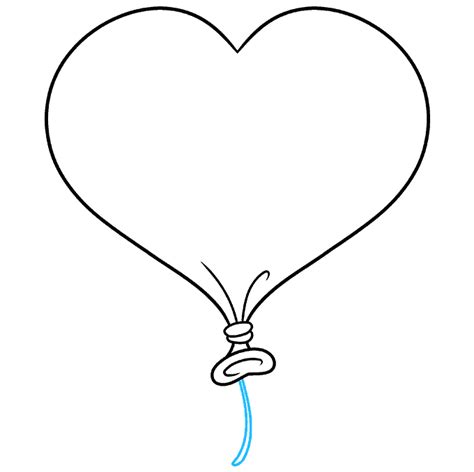 How To Draw Heart Balloons