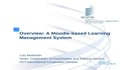 overview a moodle based learning management system · learning management system lms for
