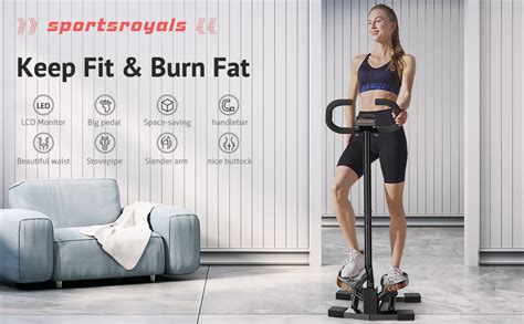 Sportsroyals Stair Stepper For Exercises Twist Stepper With Resistance