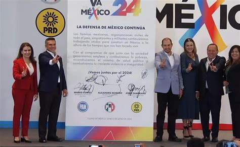 Va por México definirá el 26 de junio método para elegir a su candidato