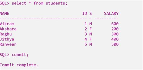 commit and rollback commands in sql made easy lec 48