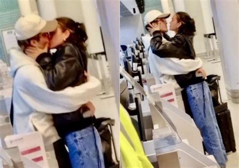 Bruna Marquezine e João Guilherme são flagrados aos beijos em aeroporto