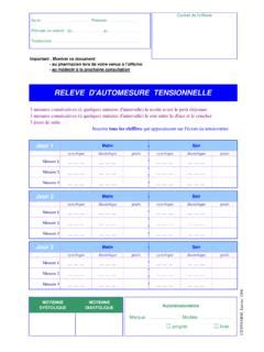 RELEVE D AUTOMESURE TENSIONNELLE Preview Releve D Automesure