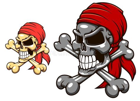Pirat Czaszka Z Crossbones Ilustracja Wektor Ilustracja Z O Onej Z