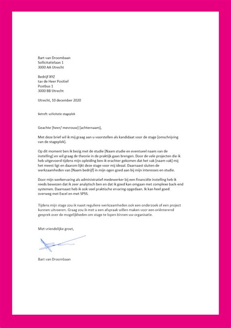 Motivatiebrief Voor Je Stage Hoe Schrijf Je Een Succesvolle Stagebrief