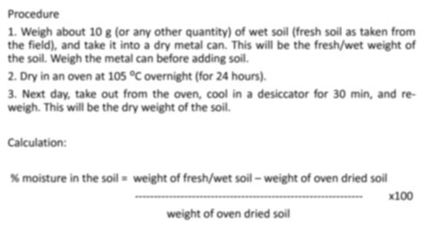 SOLUTION Determination Of Soil Moisture Content By Gravimetric Method