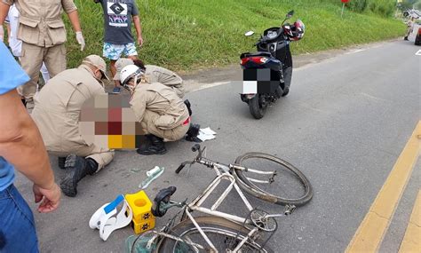 Ciclista Fica Ferido Ao Se Envolver Em Acidente Moto Na Via Dutra