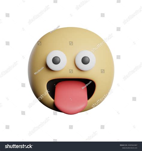 Emoticon Tongue Out Face 3d Rendering Stock Illustration 2183561067