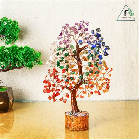 Árbol de la vida de los siete chakras árbol de cristal árbol bonsái