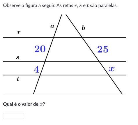Solved Observe a figura a seguir As retas r e t são paralelas