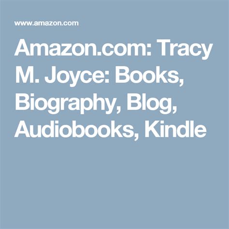 Amazon Tracy M Joyce Books Biography Blog Audiobooks Kindle
