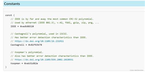 golang标准库 crc32的使用 golang crc32 csdn博客
