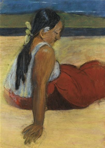 Paul Gauguin Tahitienne Assise Mutualart