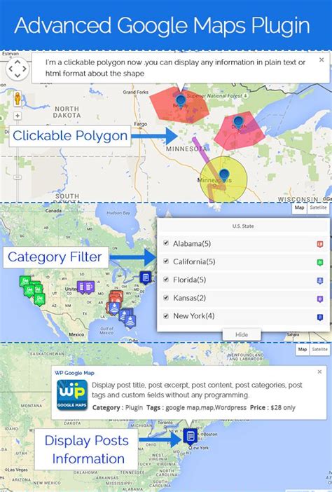 WordPress Plugin For Google Maps WP MAPS PRO Google Maps Map Plugins