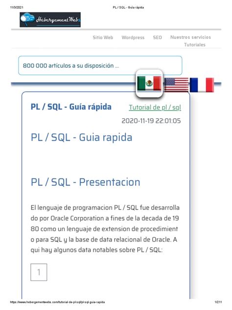 pl sql guía rápida pdf pl sql sql