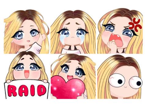 Twitch Emote Pack 6 Emotes Twitch Emotes Stream Emotes Etsy