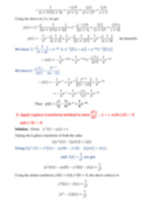SOLUTION Application Of Laplace Differential Equation Studypool